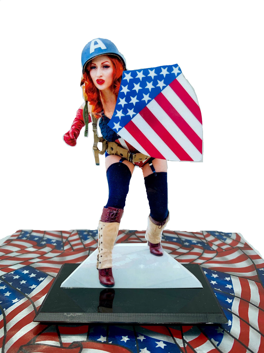 Ms. Captain America Photo Sculpture – Photogifts.com