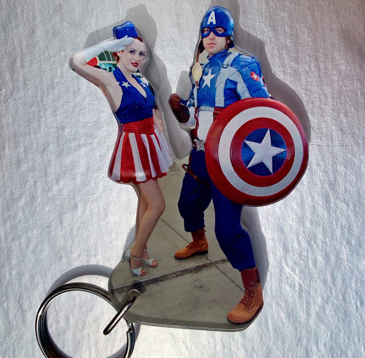Mr. and Mrs. Captain America Keychain – Photogifts.com